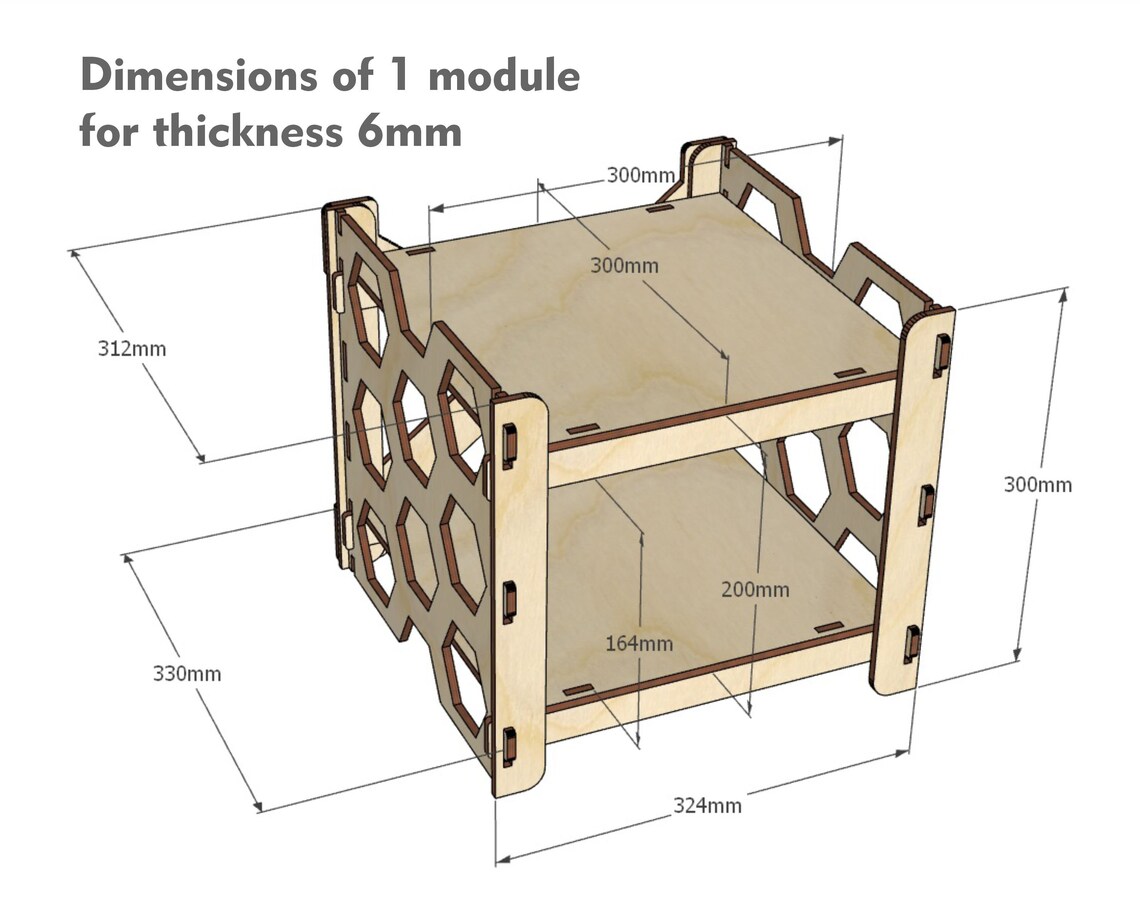 Modular Shelves Files for Laser Cutting Machines and CNC - Etsy