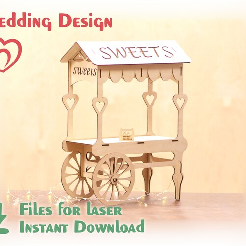 Sweet Cart Version 2 Laser Cut Files SVG DXF CDR Vector - Etsy