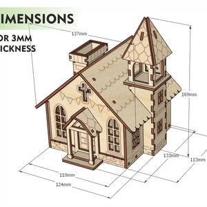 Church Ver2 - Laser Files - Building Modelling - Custom Files for Laser ...