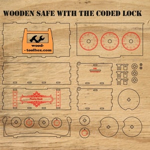 Safe With Combination Lock – Laser Cut Files SVG, PDF, CDR Digital ...