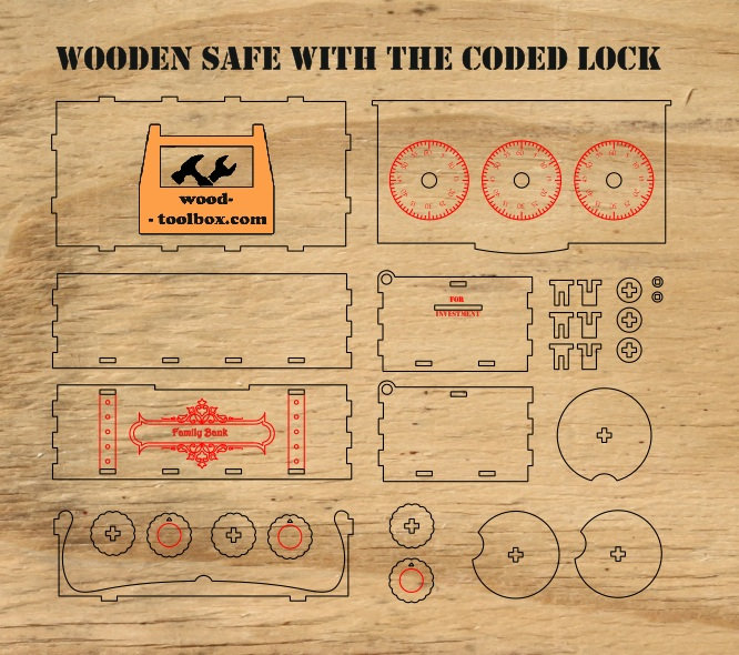 Safe With Combination Lock Laser Cut Files SVG PDF CDR - Etsy