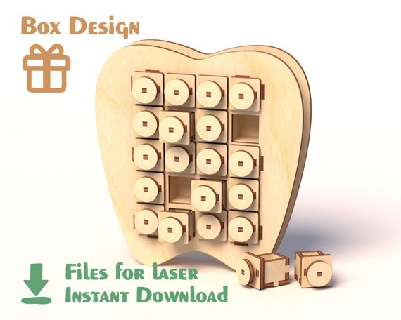 Mini Teeth Box Calendar 20 Drawers Laser Files Blank for - Etsy