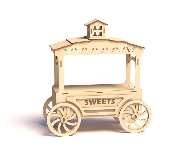 Laser Cut Sweet Cart – Laser Cut Files SVG DXF CDR - Vector Plans - Cnc ...