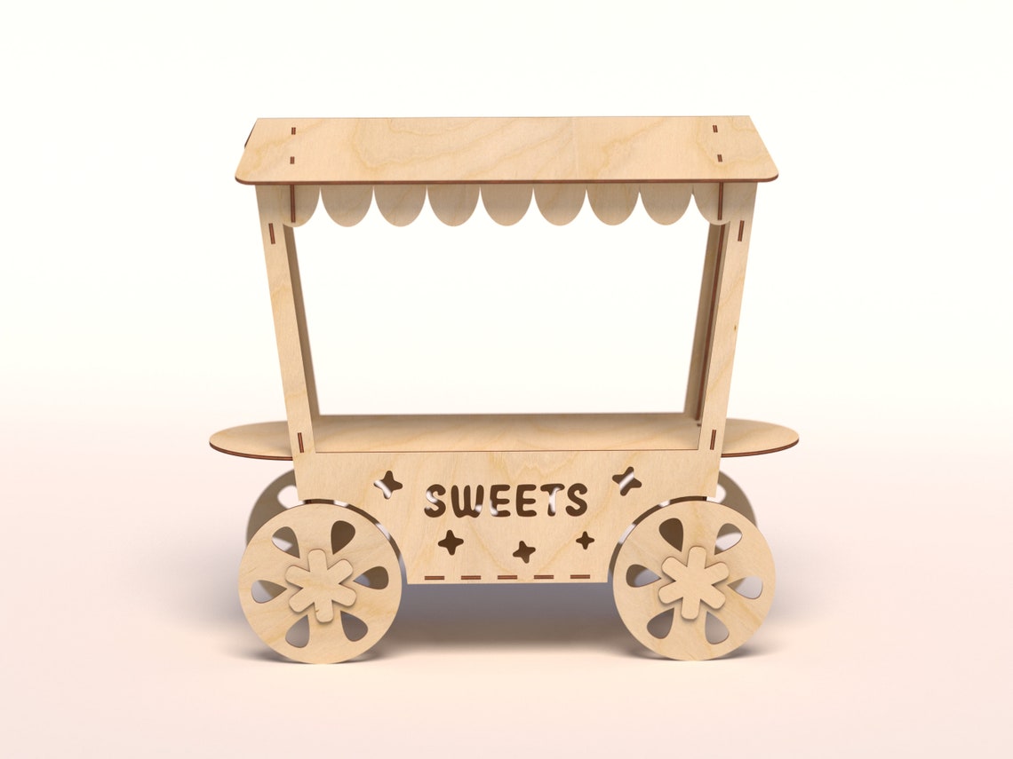 Laser Cut Sweet Cart Version 4 – Laser Cut Files SVG DXF CDR - Vector ...