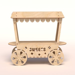 Laser Cut Sweet Cart Version 4 – Laser Cut Files SVG DXF CDR - Vector ...