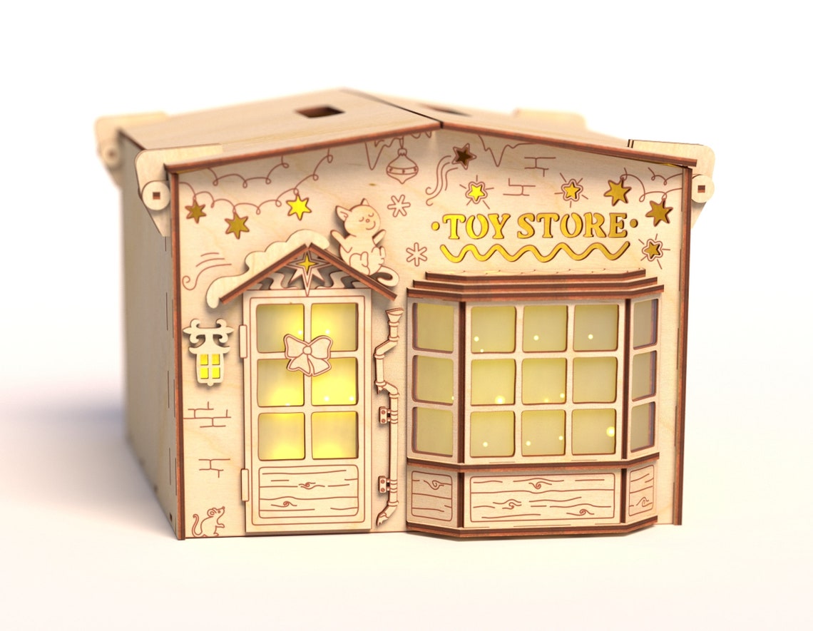 Christmas Gift Box Laser Cut File Digital Template SVG DXF - Etsy