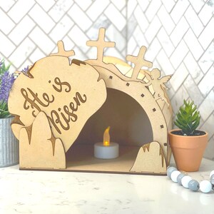 Resurrection of Jesus – Laser Files, Wooden Easter Design. CDR, DXF ...