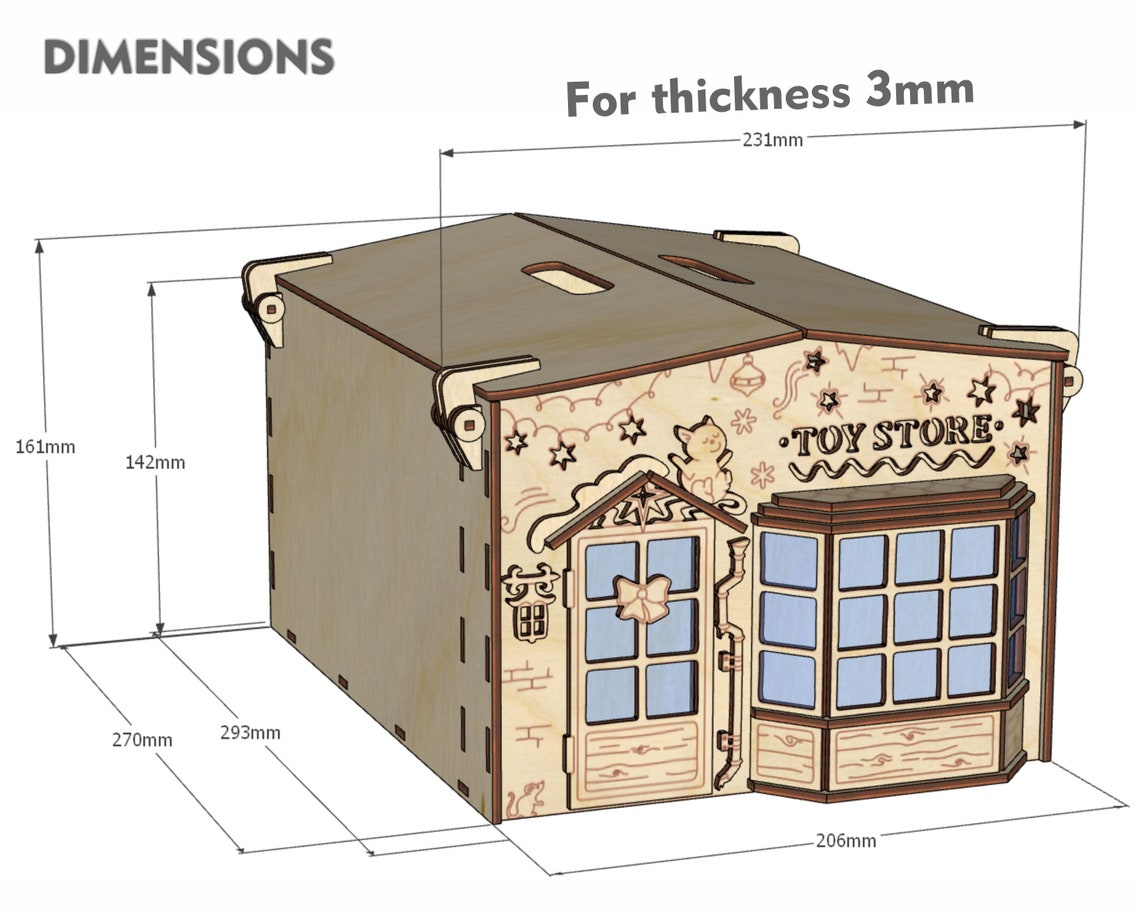 Christmas Gift Box Laser Cut File Digital Template SVG DXF - Etsy
