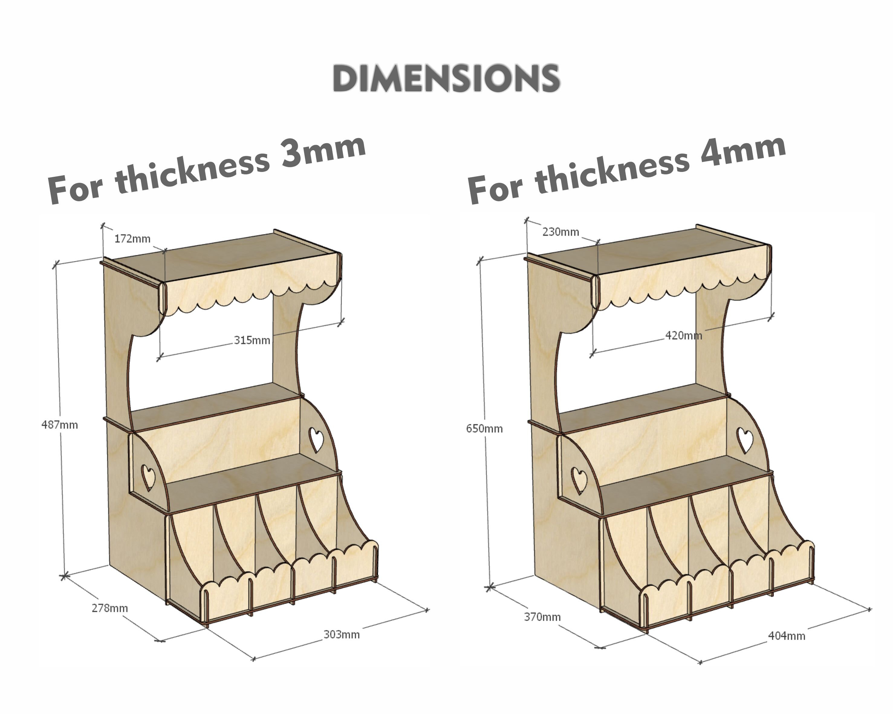 Display for Sweets Laser Cut Files / SVG DXF CDR / Digital - Etsy Canada