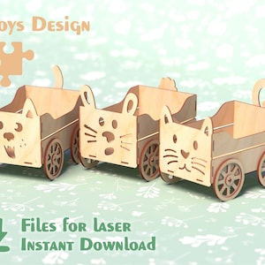 Set of 3 Organizers – Laser Cut Files. Laser Files Kids / SVG Digital ...