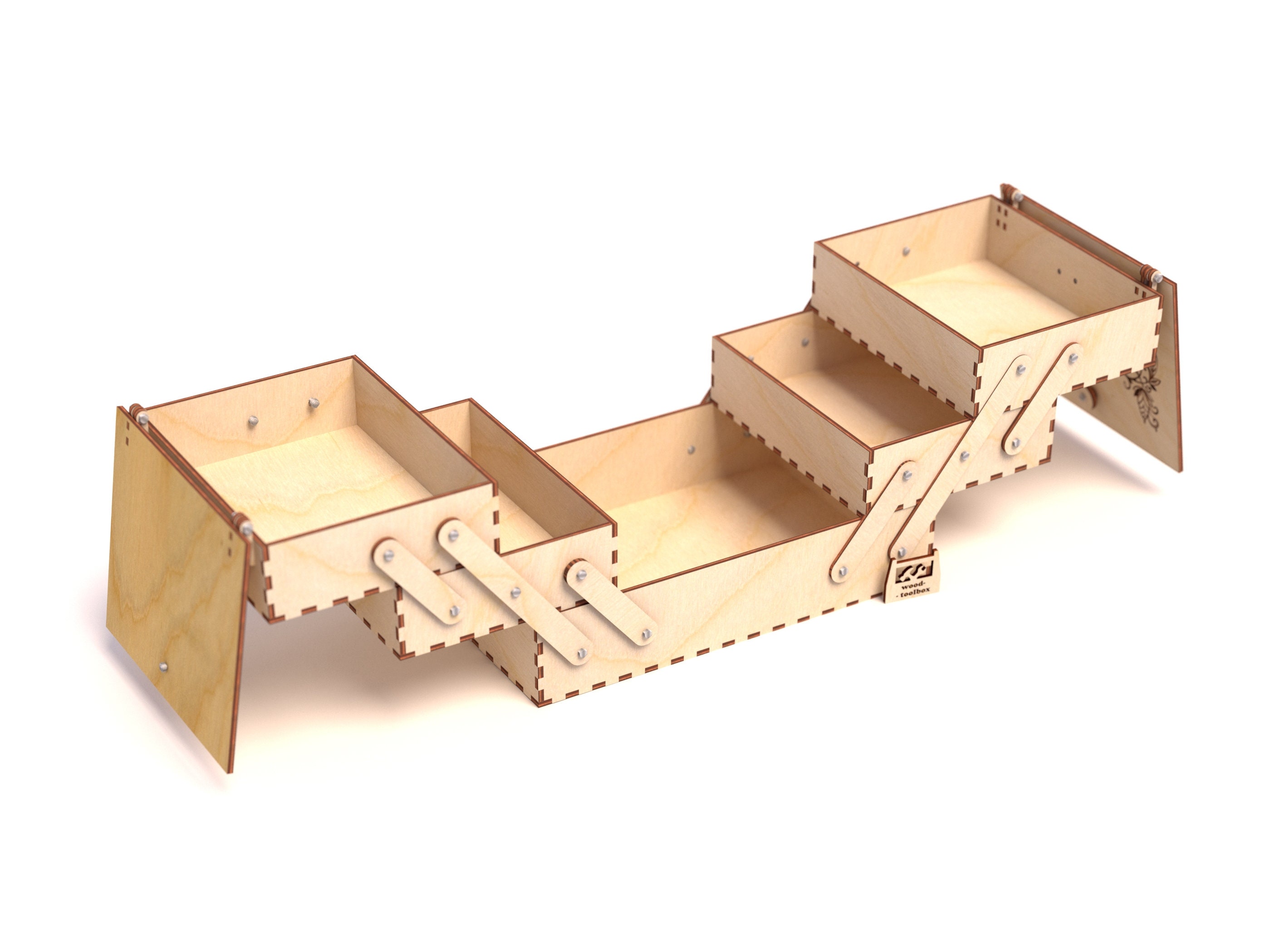 Transformer Box With 5 Compartments Laser Files CDR DXF - Etsy