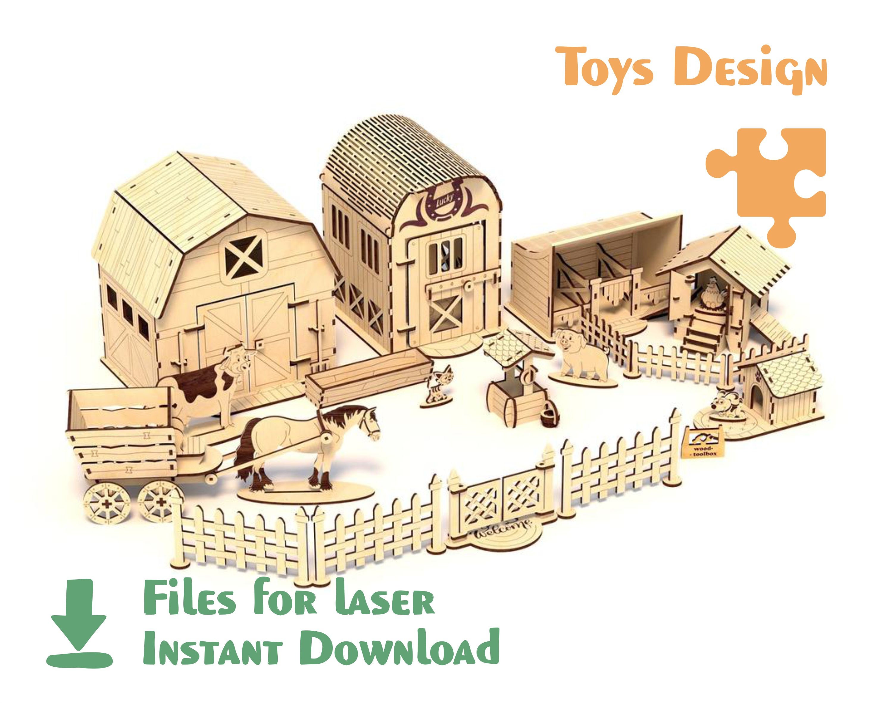 Farm Laser Cut File Digital Template SVG dxfpdfai - Etsy