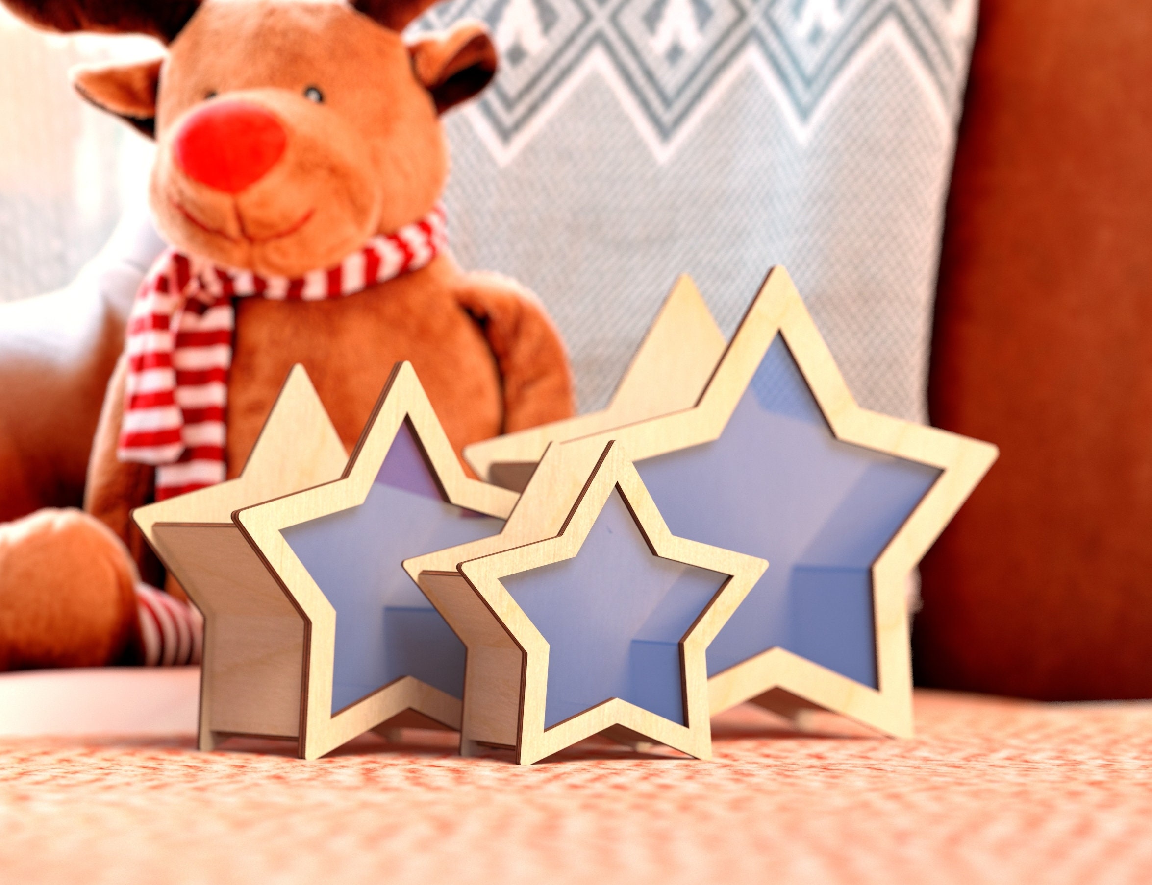 Star Box / Wooden Basket – Laser Cut Files - Christmas Digital Template ...