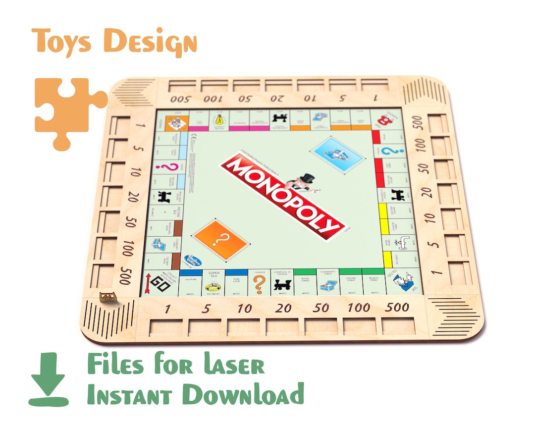 Monopoly Organizer – Laser Cut File - Design for Laser Cut, Digital ...