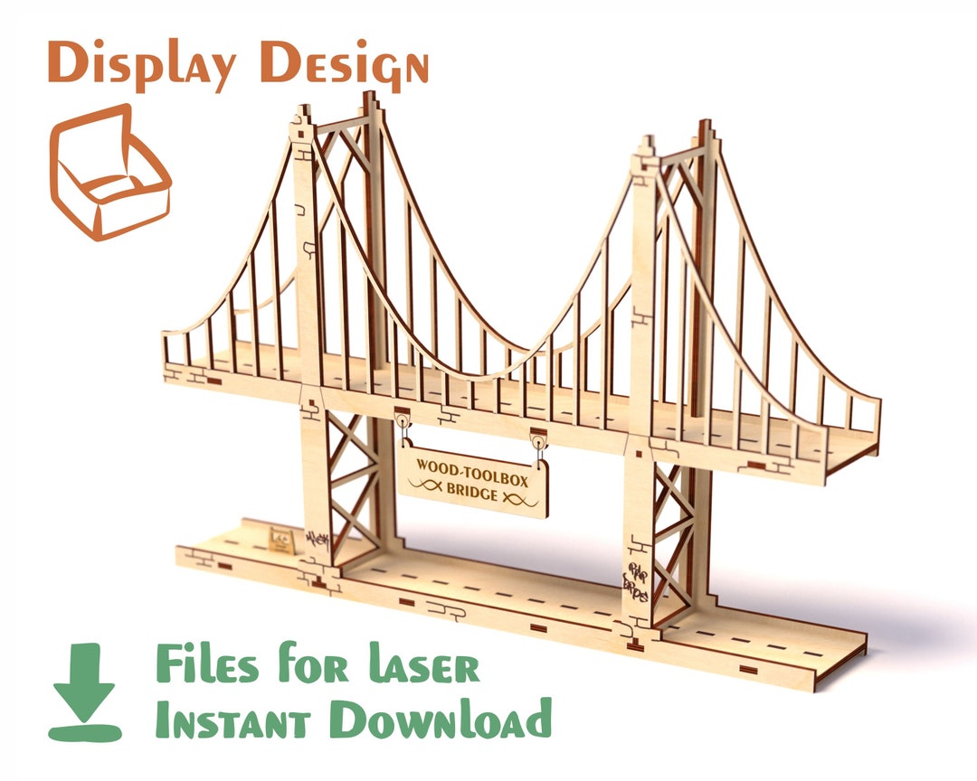 Bridge Shelf - Laser Cut File, SVG - DXF - PDF Files for Laser, Laser ...