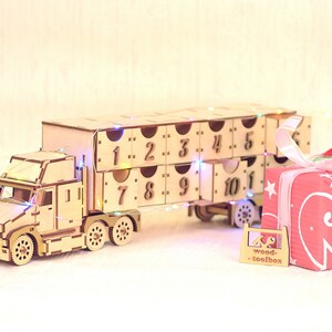 Christmas Advent Truck – Laser Cut Files, Wooden Christmas Advent ...