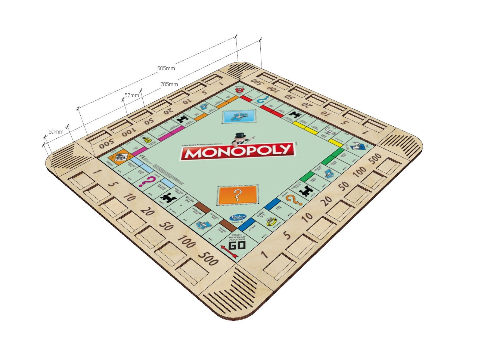 Monopoly Organizer – Laser Cut File - Design for Laser Cut, Digital ...