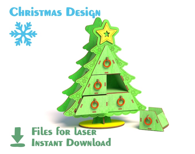 Laser Cut File DXF SVG CNC Christmas Cnc Christmas Tree Svg 3D ...