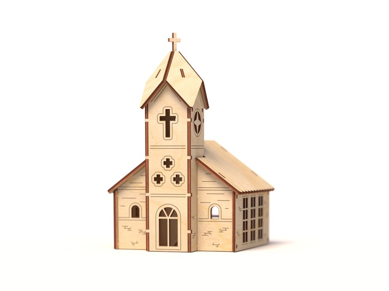 Church - Laser Files - Building Modelling - Custom Files for Laser ...