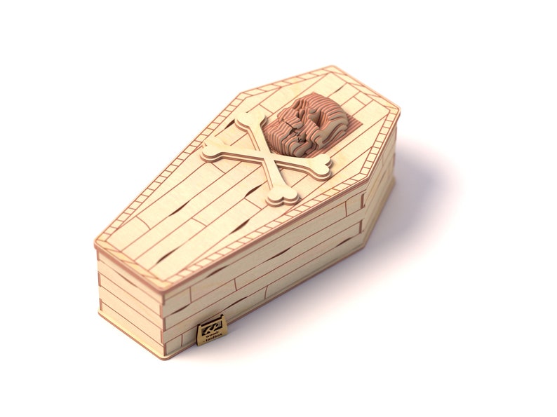 Laser Cut Files Halloween Coffin Box Glowforge SVG Files. - Etsy
