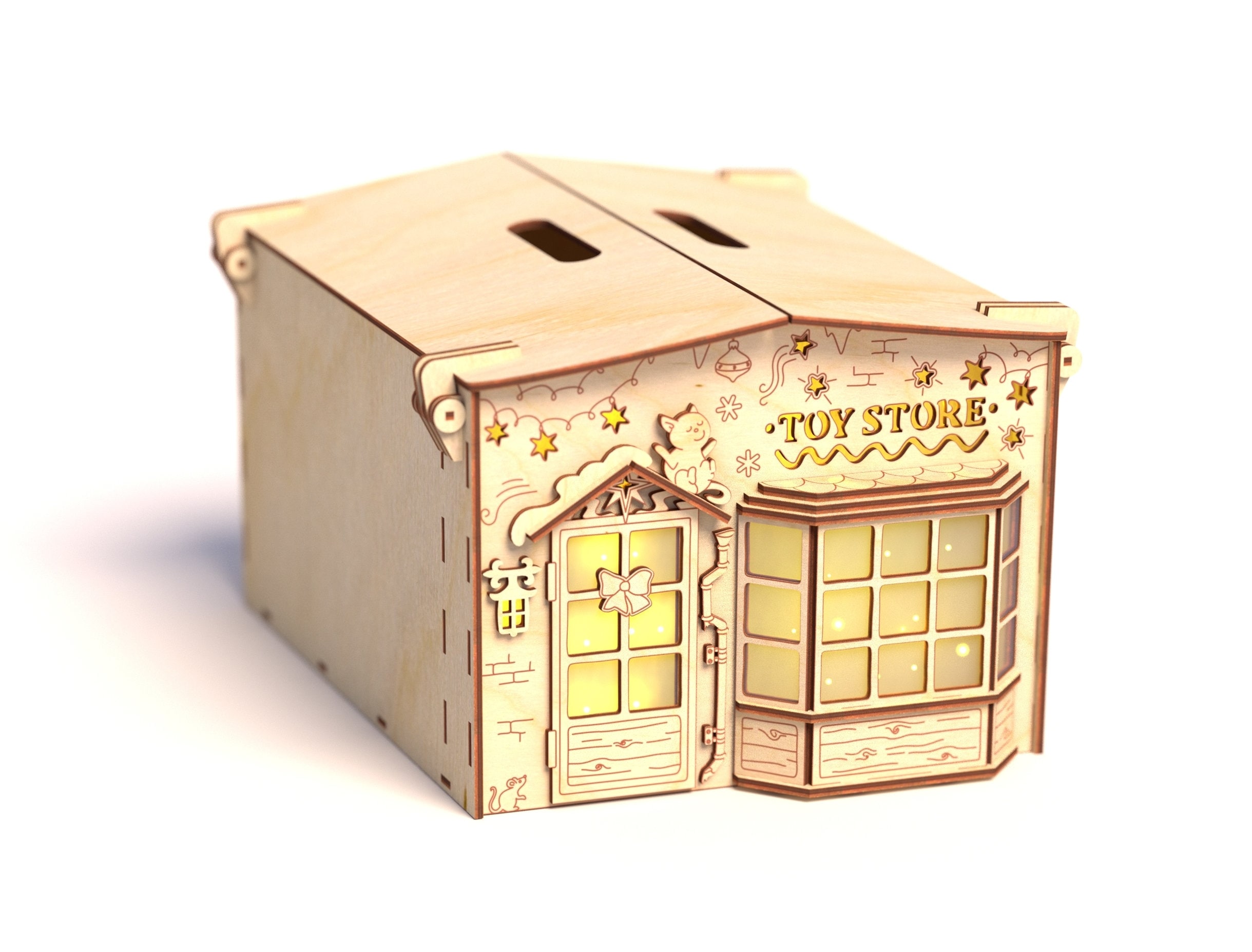 Christmas Gift Box Laser Cut File Digital Template SVG DXF - Etsy