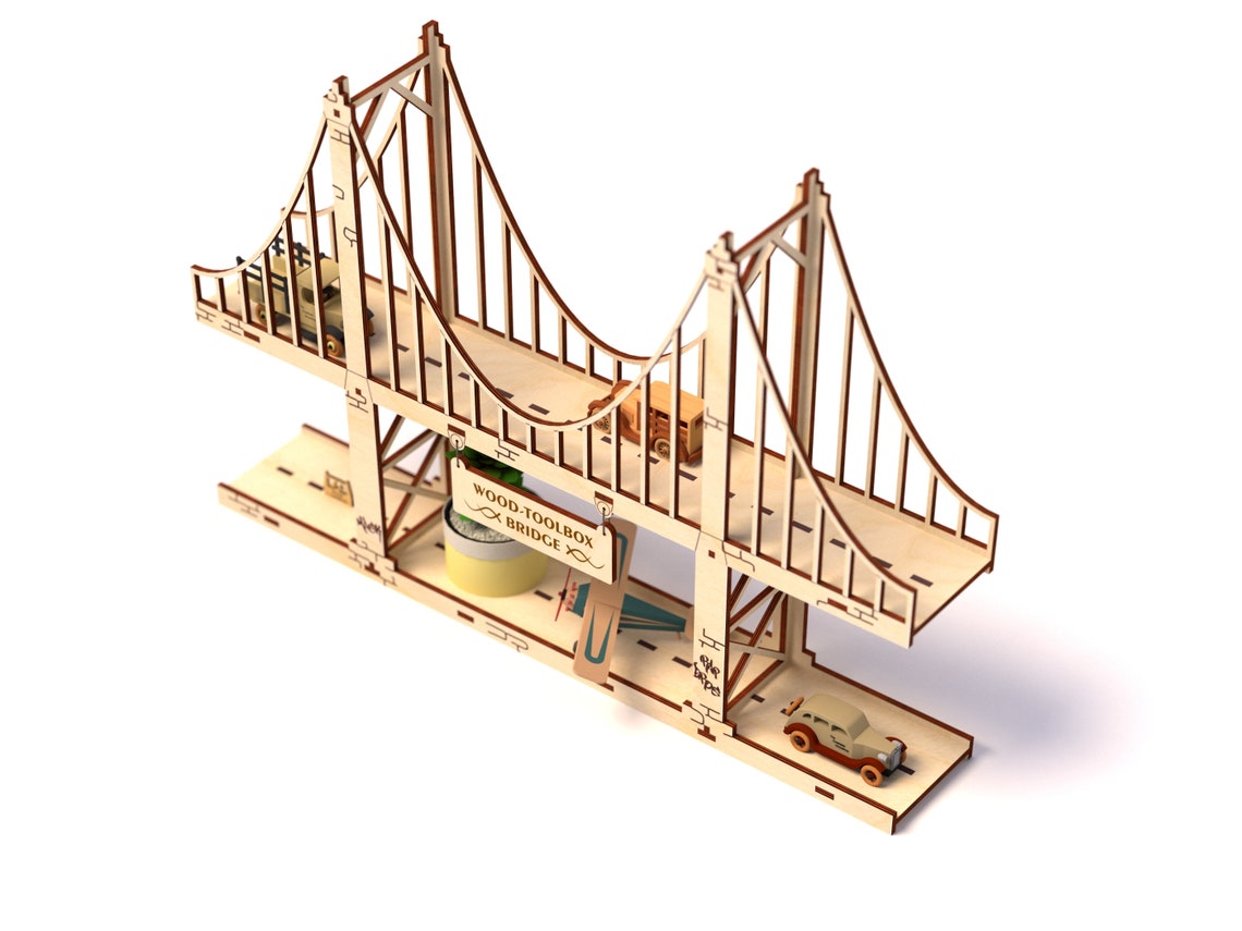 Bridge Shelf - Laser Cut File, SVG - DXF - PDF Files for Laser, Laser ...