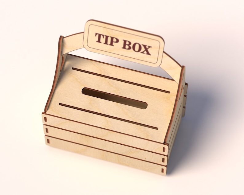 Tip Box – Laser Cut Files - Digital Template - File for Laser Cutting ...