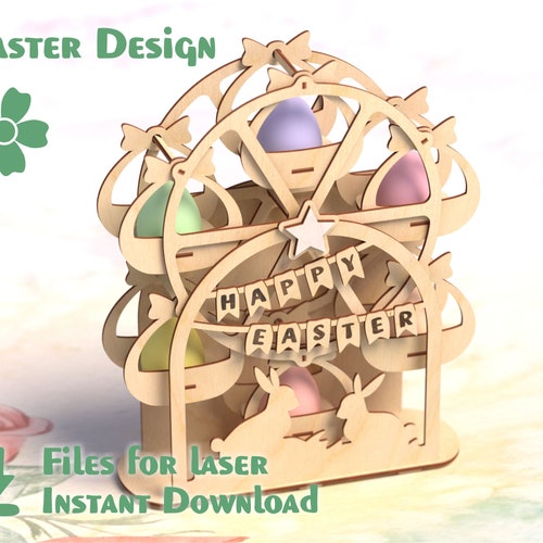 Easter Wheel Laser Cut Files. EASTER Design Laser File SVG - Etsy