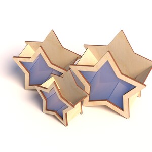 Star Box / Wooden Basket – Laser Cut Files - Christmas Digital Template ...