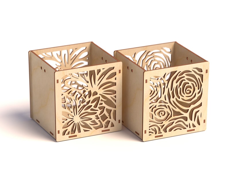 Patterned Boxes 10 Styles Decorative Laser Cut Wooden Boxes | Etsy