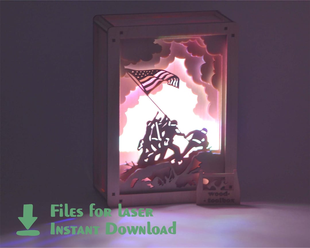 Military Lightbox Version 1 - Laser Files, Not Ready-made Product - US ...