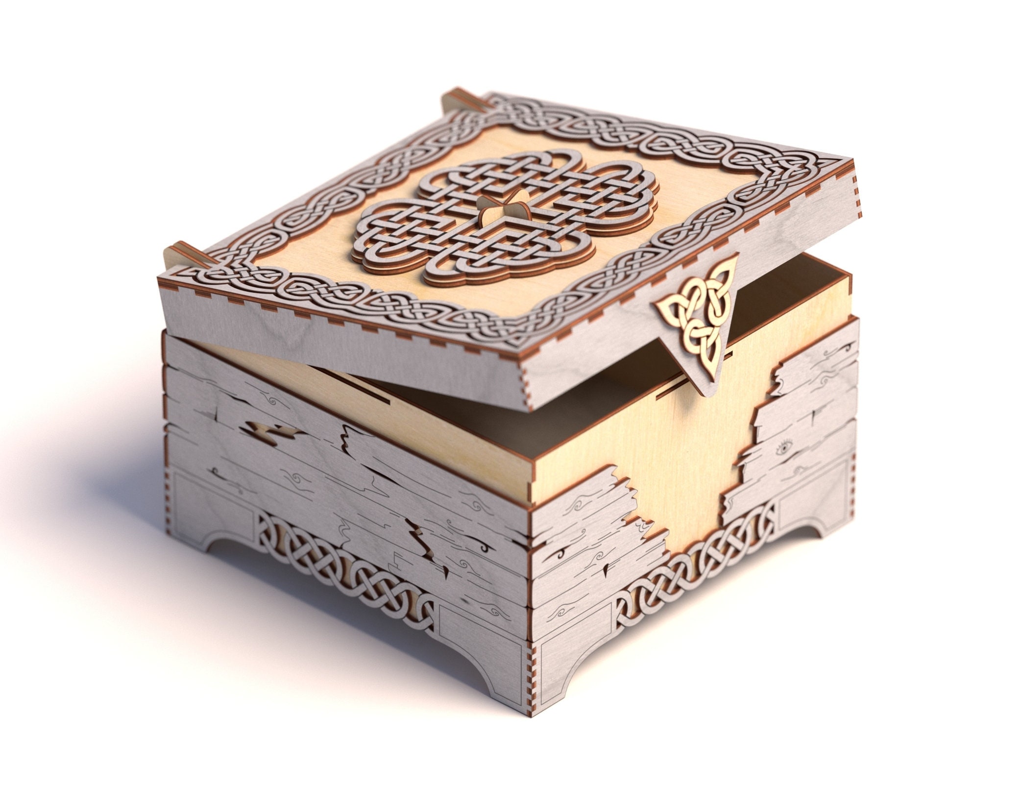 Medieval Decorating Box Laser Cut Files Digital Template - Etsy