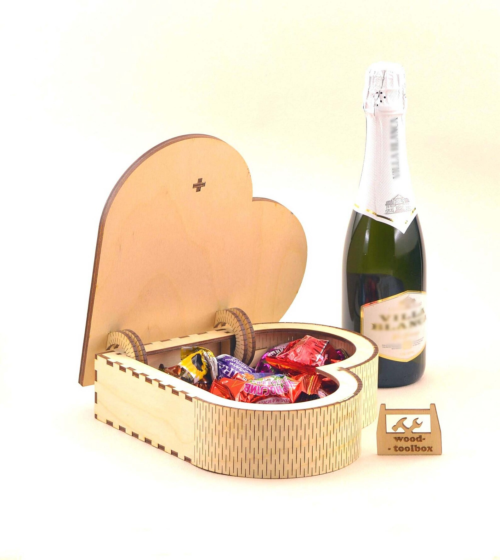 Heart Box 4 Versions of Lid Laser Files Wooden Giftbox. - Etsy