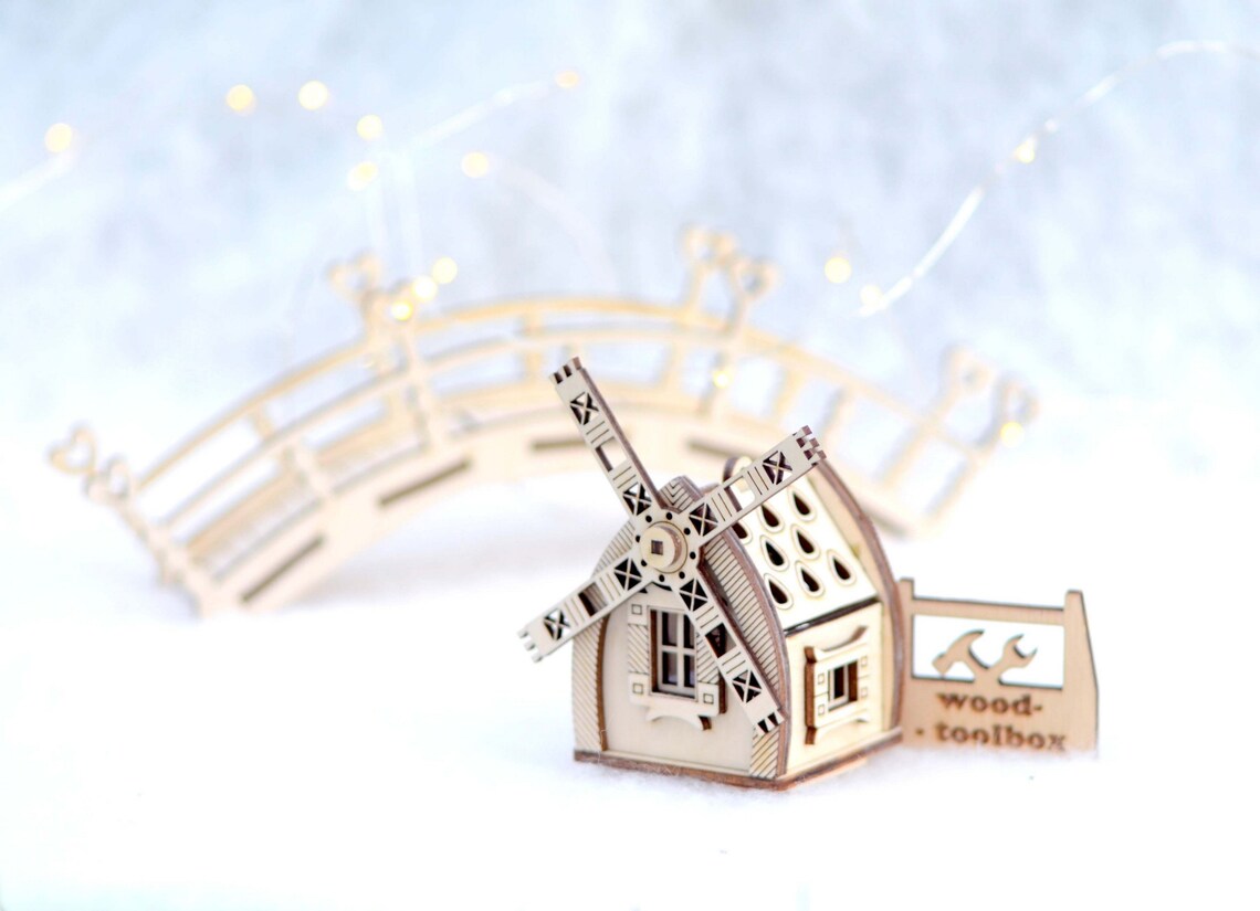 Cute Christmas Houses Laser Cut File. Christmas Village. - Etsy