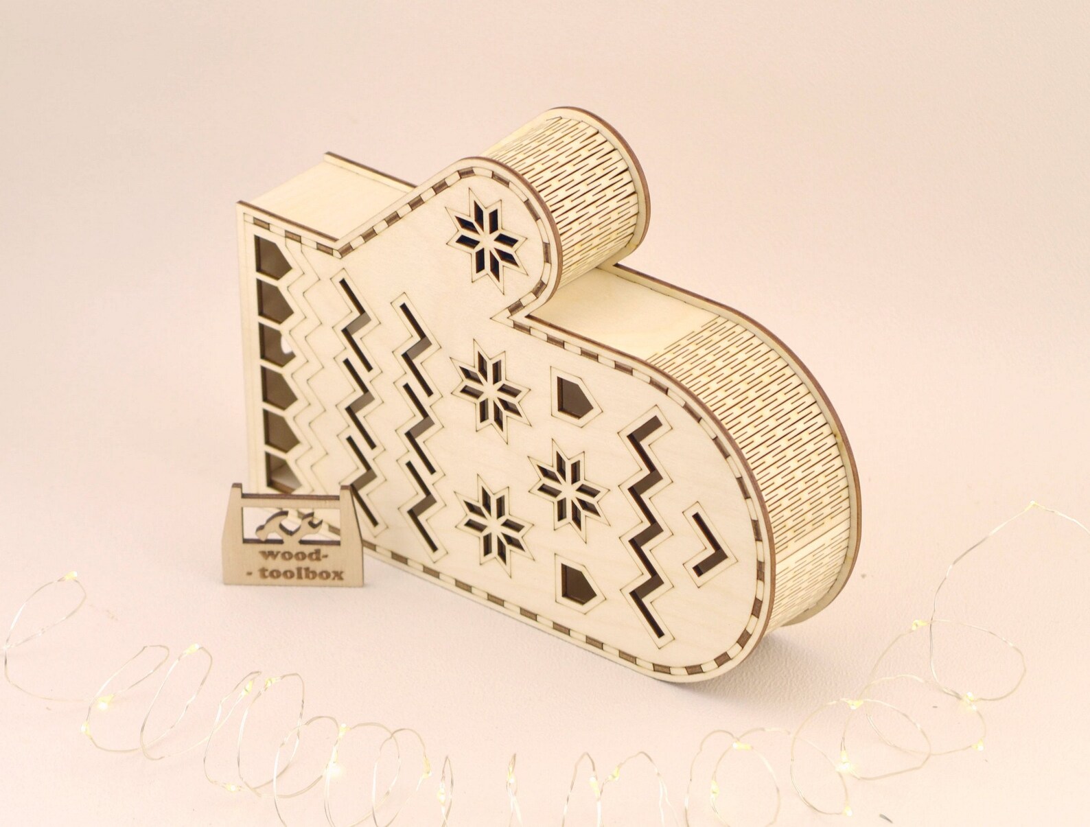 X-mas Mitten – Laser Files, Wooden Christmas Design / Digital Laser Cut ...
