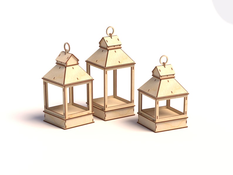 Simple Lantern Ver2 - Laser Cut File. Cdr, Dxf, Ai, Svg Files. Instant ...