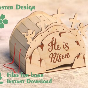 Resurrection of Jesus – Laser Files, Wooden Easter Design. CDR, DXF ...