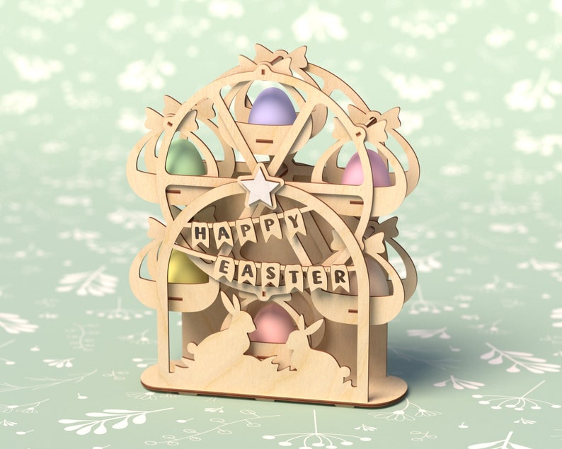 Easter Wheel Laser Cut Files. EASTER Design Laser File SVG - Etsy