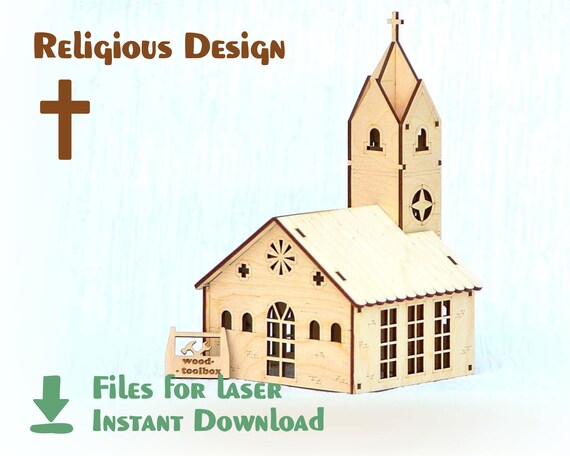 Church Laser Files Building Modelling Custom Files for | Etsy