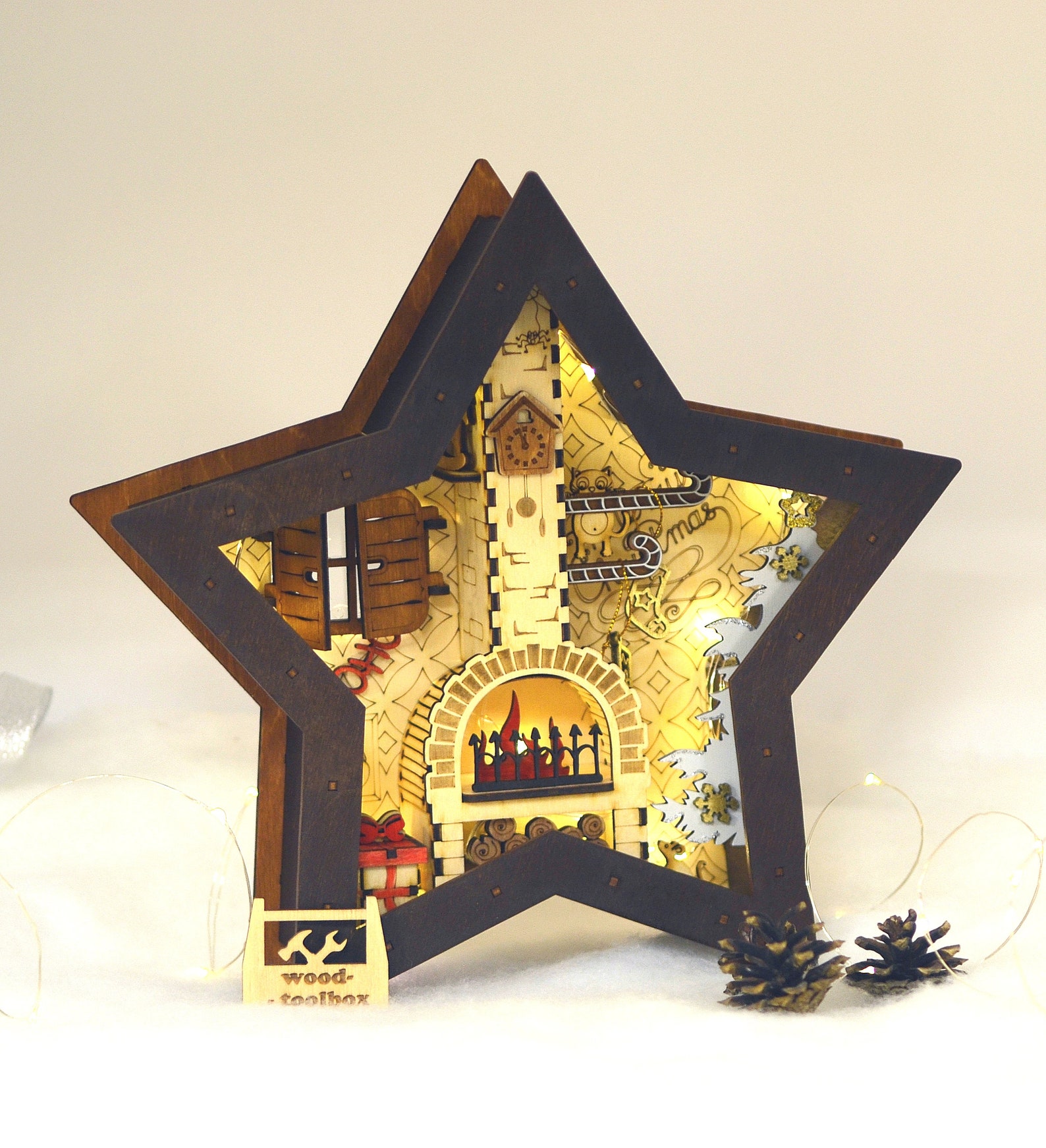 Christmas Star – Laser Cut Micro Illuminated Christmas Scene - Nativity ...