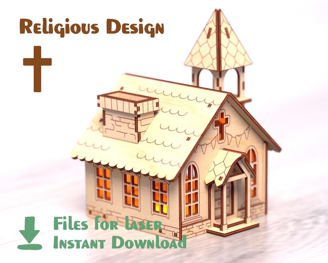 Church Ver2 - Laser Files - Building Modelling - Custom Files for Laser ...