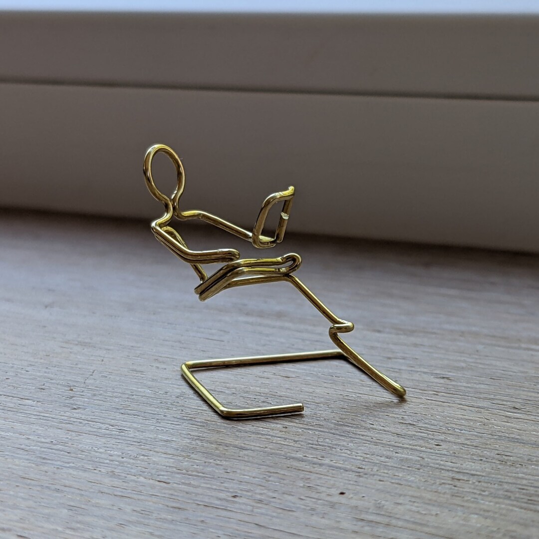 Wire Figure, Reading, Wire Sculpture, Wire Art, Relaxed, Gift - Etsy