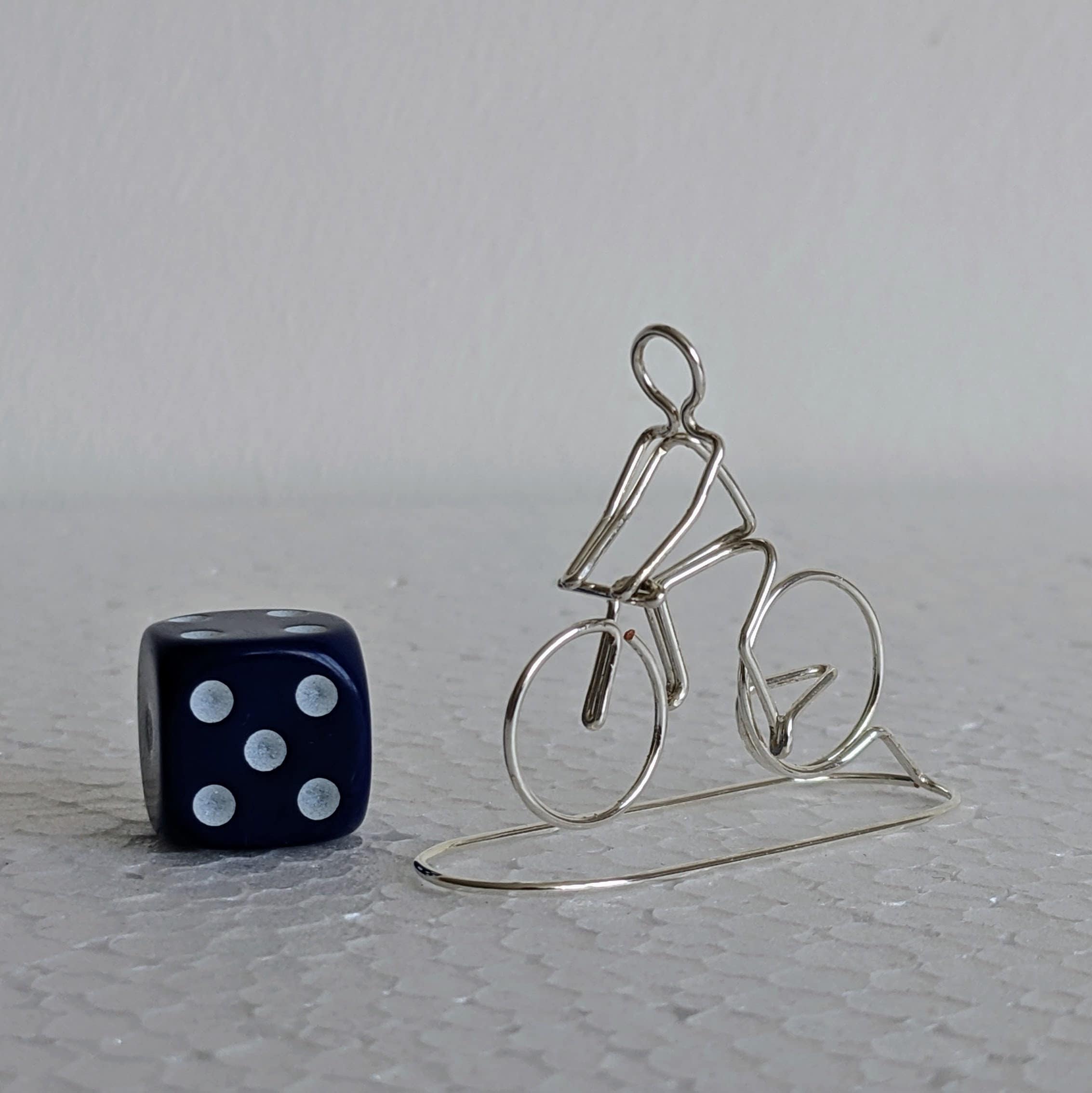 Drahtfigur Fahrradfahrer Skulptur kleines Geschenk - Etsy.de