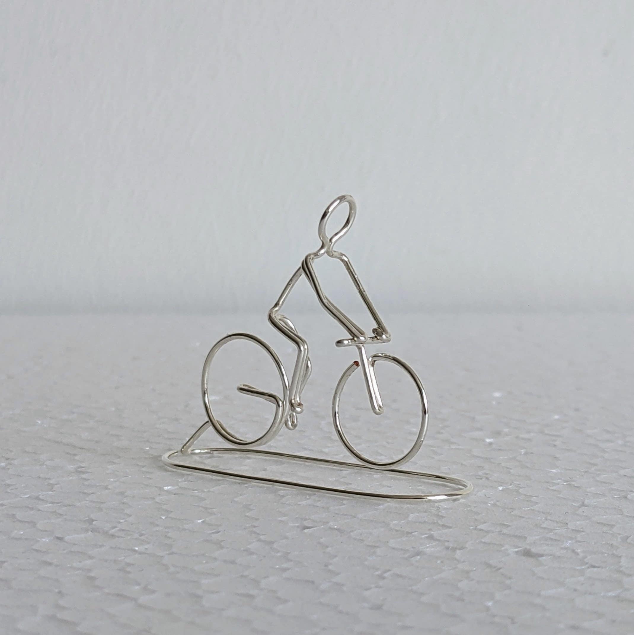 Drahtfigur Fahrradfahrer Skulptur kleines Geschenk - Etsy.de
