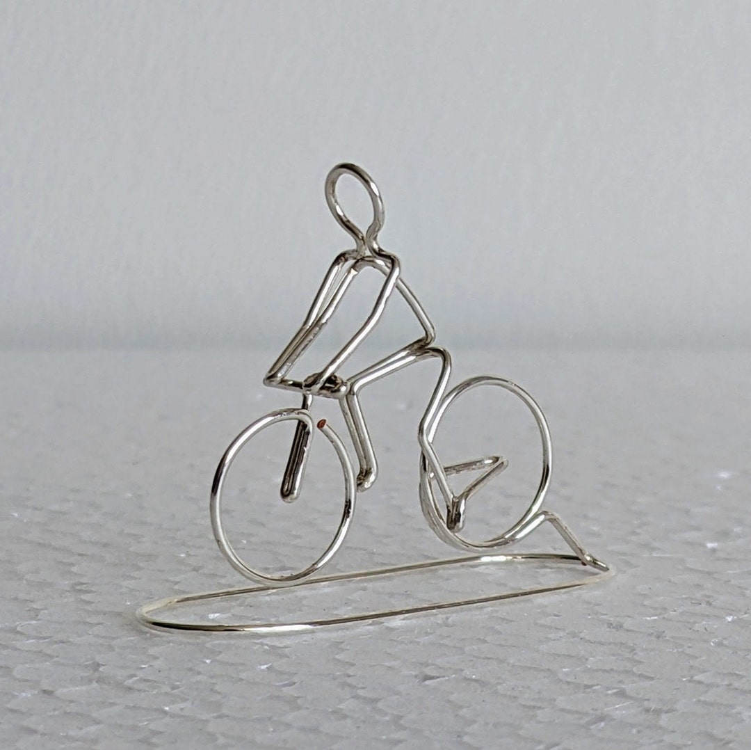 Drahtfigur Fahrradfahrer Skulptur kleines Geschenk - Etsy.de