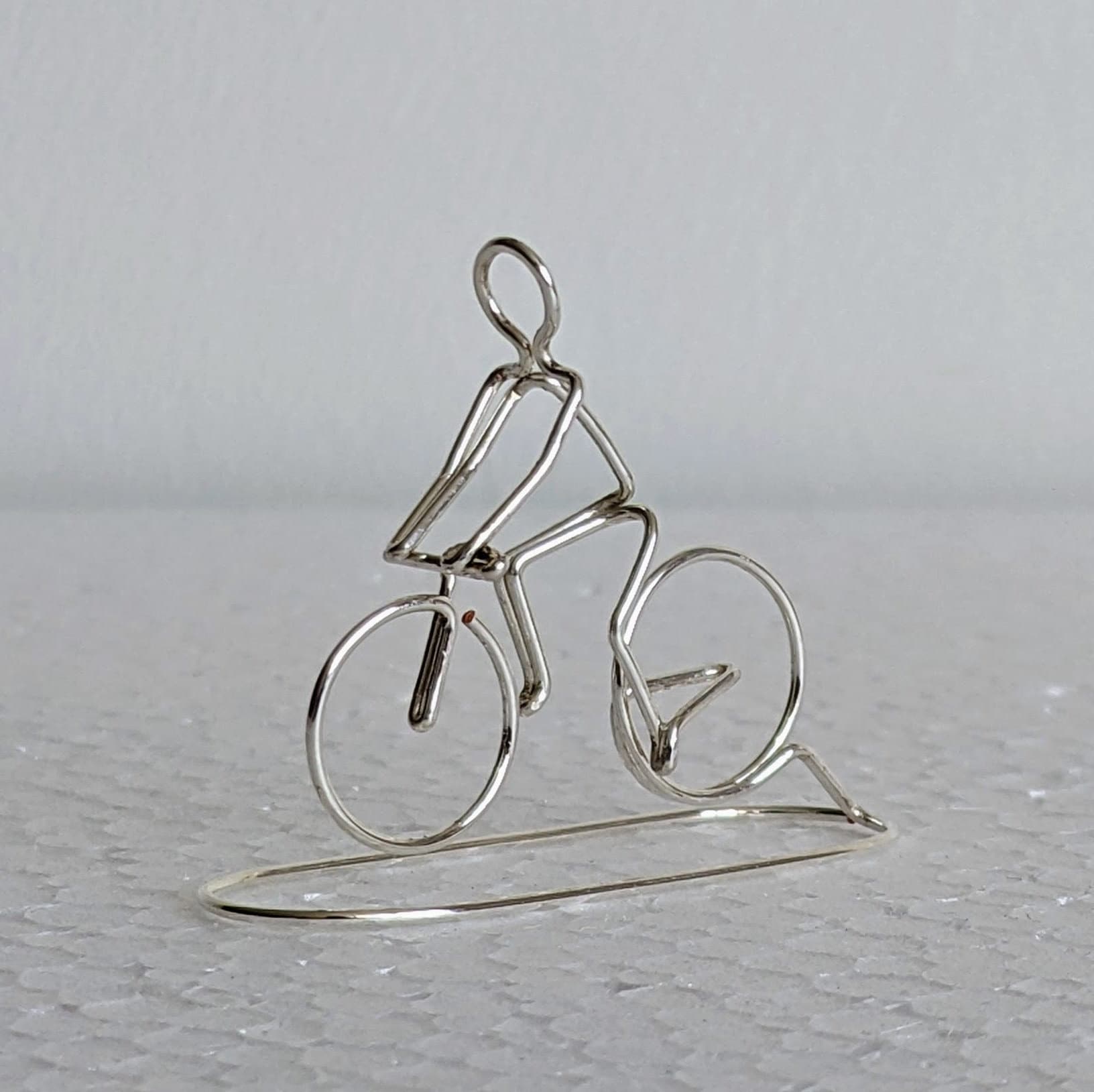 Drahtfigur Fahrradfahrer Skulptur kleines Geschenk - Etsy.de