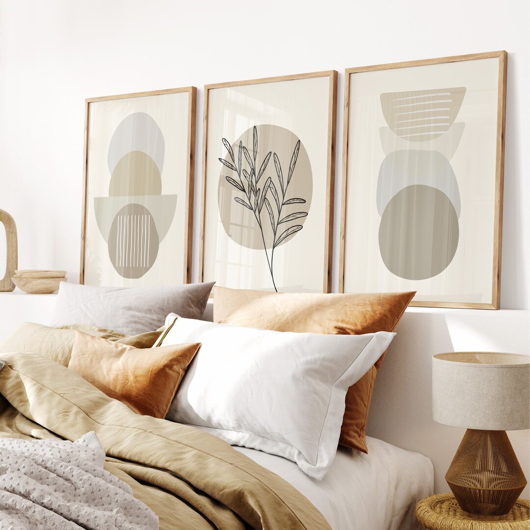 3 Neutral Wall Prints | Mid Century Prints | Living Room Art | Neutral ...