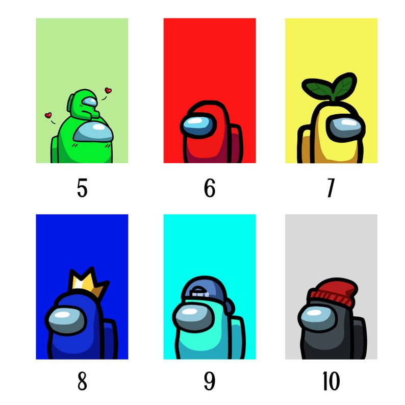 Among Us - Ezlink Card Stickers, Stationery Decoration Set, Credit ...