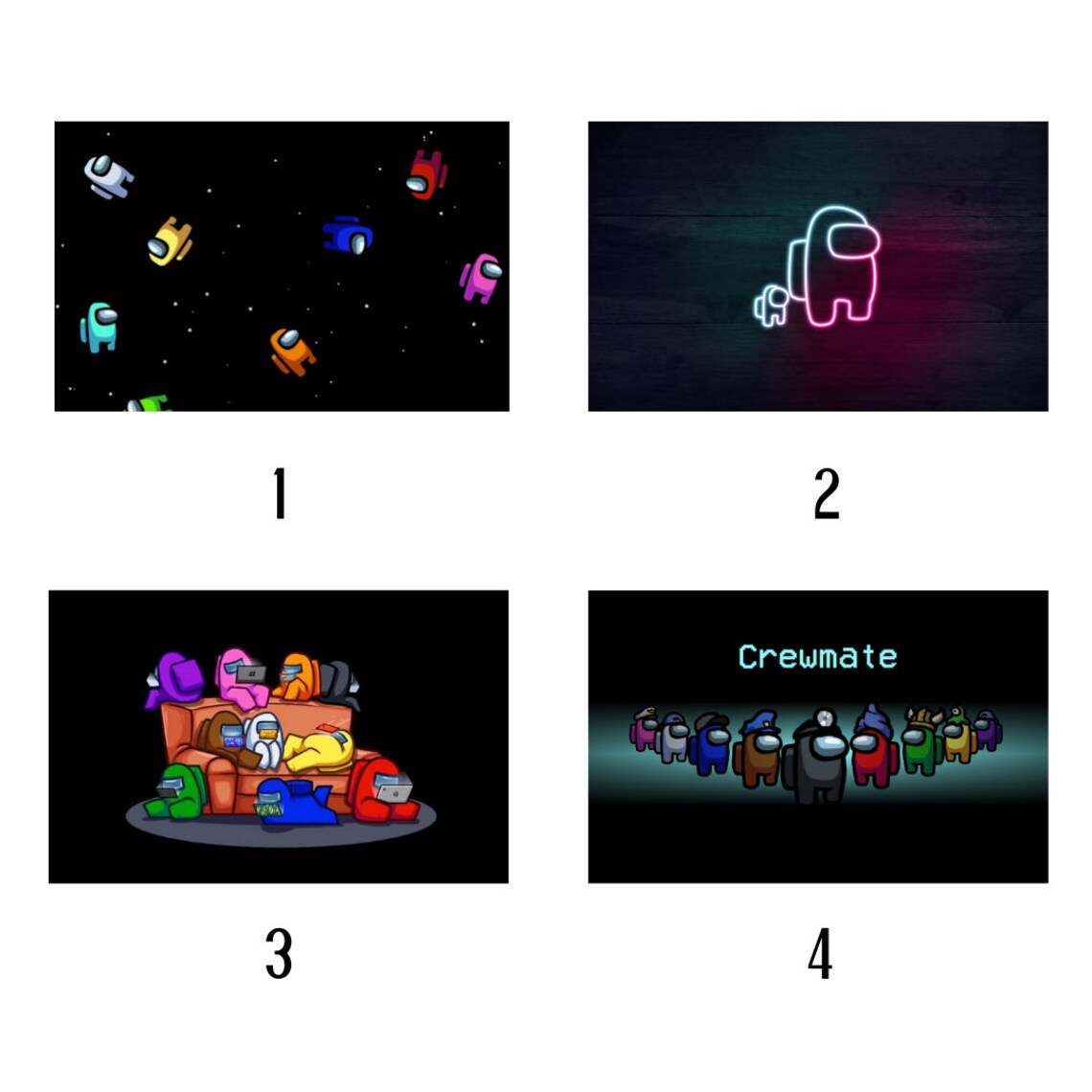 Among Us - Ezlink Card Stickers, Stationery Decoration Set, Credit ...