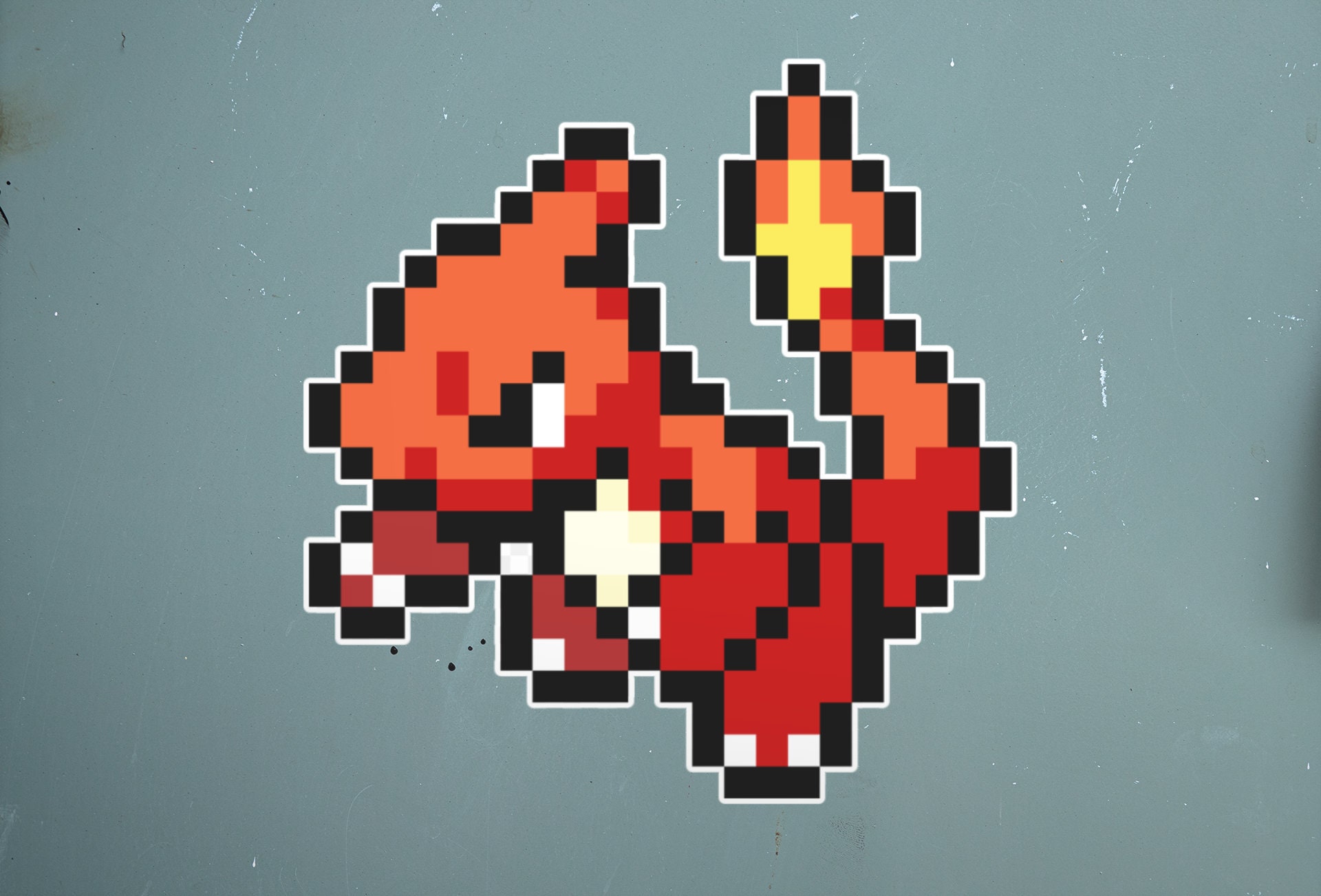 Charmander, Charmeleon, Charizard 8 bit Pokemon Evolution Pegatina ...
